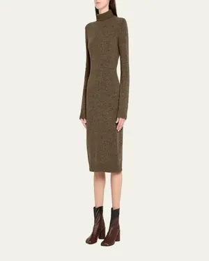 MAISON MARGIELA Wool-blend Turtleneck Midi Dress