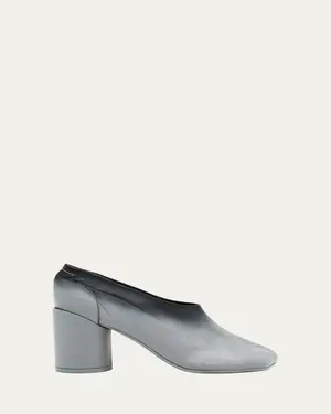MAISON MARGIELA Ombre Leather Block-heel Pumps - Dark/grey