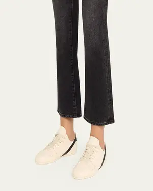 Rick Owens Minimal Leather Low-top Sneakers