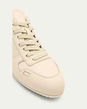Rick Owens Minimal Leather Low-top Sneakers