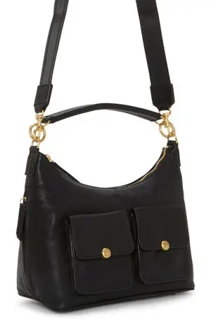 Vince Camuto Carly Leather Shoulder Bag - Black