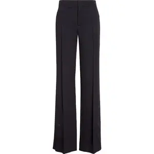 Chloé Slit Hem Virgin Wool Gabardine Tailored Trousers