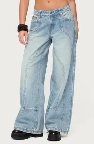 EDIKTED Dema Low-rise Wide Leg Jeans