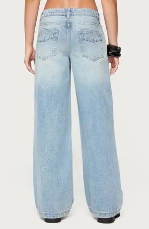 EDIKTED Dema Low-rise Wide Leg Jeans