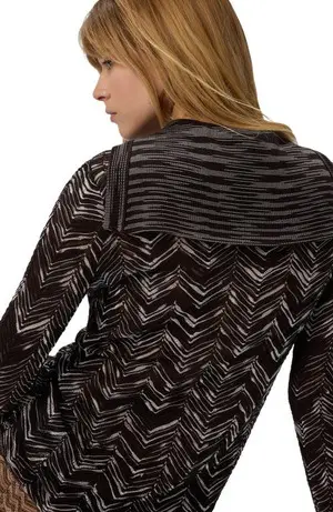 Missoni High-neck Chevron-patterned Sweater