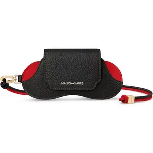 MAISON DE SABRE Leather Sunglasses Case Rouge Noir