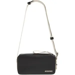 Jacquemus Le Cuerda Horizontal Leather Shoulder Bag - Black 990