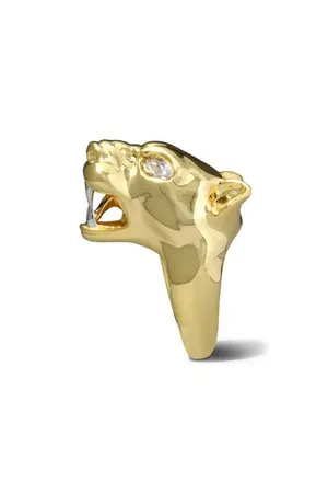 Alexis Bittar Panther Visage Cocktail Ring
