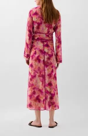 SCALPERS Tie Dye Printed Midi Skirt