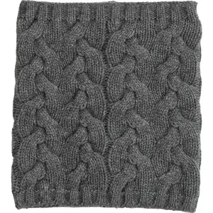 Echo Cable Knit Snood - Dark Grey