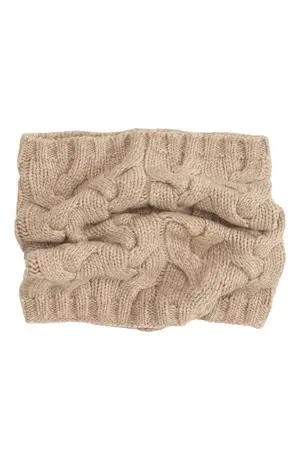 Echo Cable Knit Snood - Farro Heather