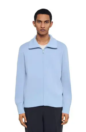Sandro Wool Trucker Jacket - Sky Blue