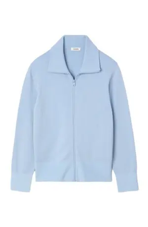 Sandro Wool Trucker Jacket - Sky Blue