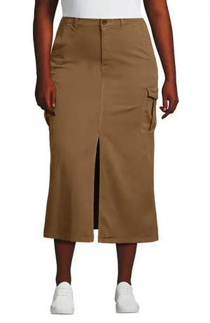 LANDS' END Cargo Maxi Skirt - Coriander