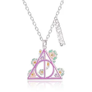 HARRY POTTER Botanical Deathly Hallows Pendant Necklace