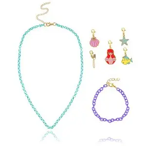Disney The Little Mermaid Necklace And Bracelet Set - Multi