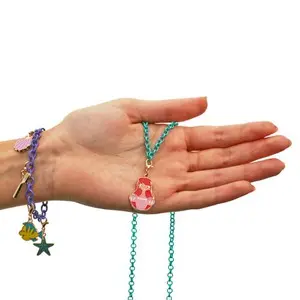 Disney The Little Mermaid Necklace And Bracelet Set