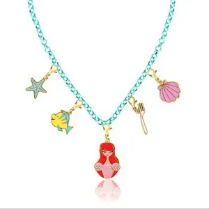 Disney The Little Mermaid Necklace And Bracelet Set
