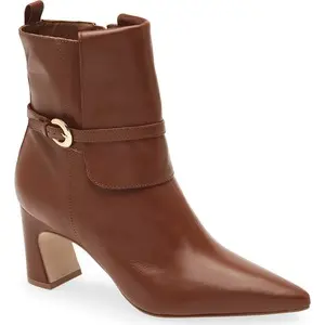 KOKO + PALENKI Viggo Buckle Strap Bootie - Whiskey Leather