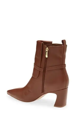 KOKO + PALENKI Viggo Buckle Strap Bootie - Whiskey Leather