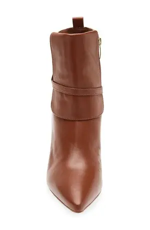 KOKO + PALENKI Viggo Buckle Strap Bootie - Whiskey Leather
