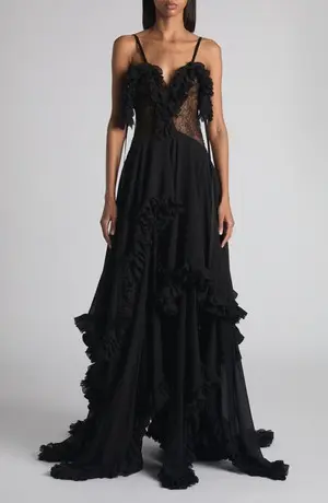 Alexander Mcqueen Ruffled Evening Dresses