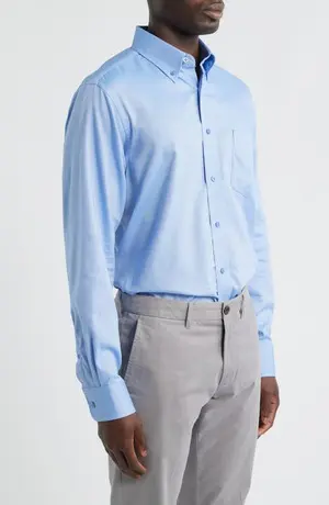 EAGLE Regular Fit Cotton Button-down Oxford Shirt