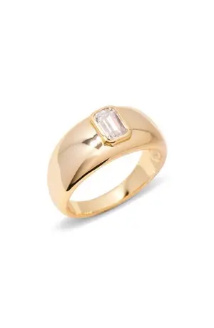 BROOK & YORK Carter Baguette Cut Cubic Zirconia Dome Ring - Gold