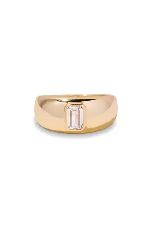 BROOK & YORK Carter Baguette Cut Cubic Zirconia Dome Ring