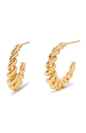 BROOK & YORK Calla Spiral Hoop Earrings - Gold