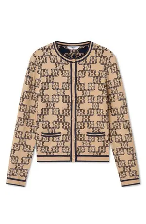 LK BENNETT Odette Logo Monogram Cardigan
