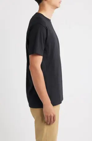 Brixton Crest Cotton Graphic T-shirt - Black/copper/medium Blue