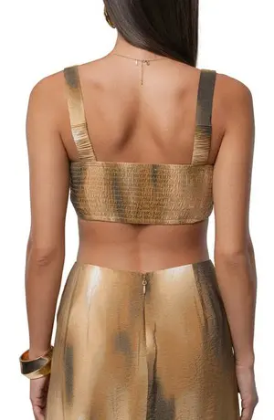 JLUXLABEL Crop Top With Cutout Design