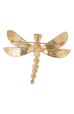 KENNETH JAY LANE Faux Pearl Dragonfly Pin