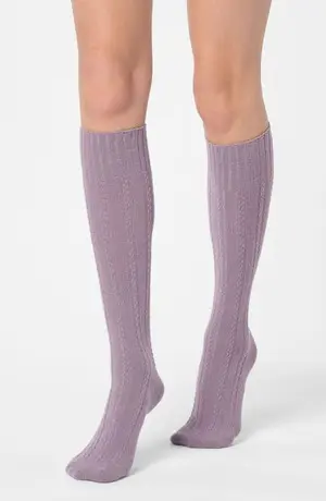 Oroblu Nancy & Cashmere Blend Knee High Socks - Lilac