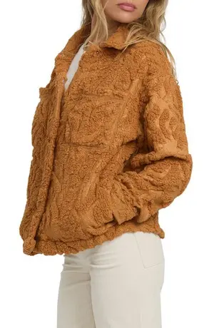 BILLABONG High-pile Fleece Shacket - Camel