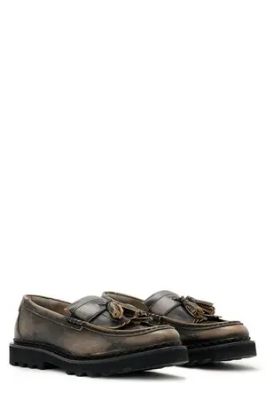ALLSAINTS Skiff Tassel Loafer - Washed Black