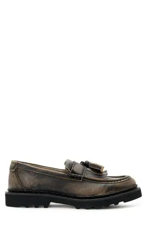 ALLSAINTS Skiff Tassel Loafer - Washed Black