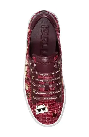 Karl Lagerfeld Paris Cate Pin Logo Low Top Sneaker