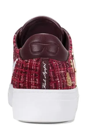 Karl Lagerfeld Paris Cate Pin Logo Low Top Sneaker