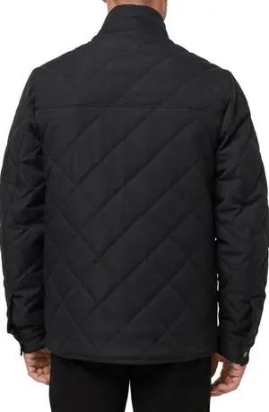 Travis Mathew Highlander Quilted Twill Jacket - Black