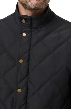 Travis Mathew Highlander Quilted Twill Jacket - Black