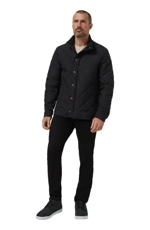 Travis Mathew Highlander Quilted Twill Jacket - Black