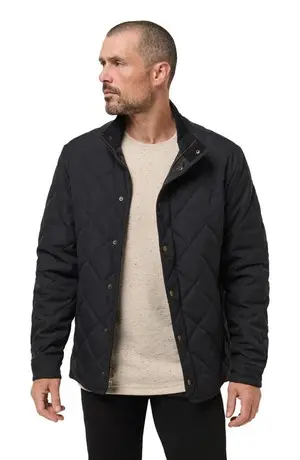 Travis Mathew Highlander Quilted Twill Jacket - Black