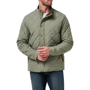 Travis Mathew Highlander Quilted Twill Jacket - Dark Olive