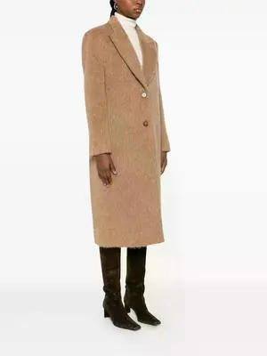TWINSET Textured Single-breasted Coat