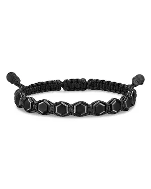 David Yurman Faceted Woven Bracelet - Black