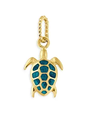 Gigi Clozeau 18k Yellow Gold Turtle Pendant - Jungle