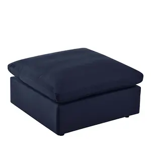 MODWAY Commix Overstuffed Outdoor Patio Ottoman - Navy