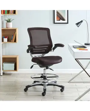 MODWAY Edge Drafting Chair - Brown